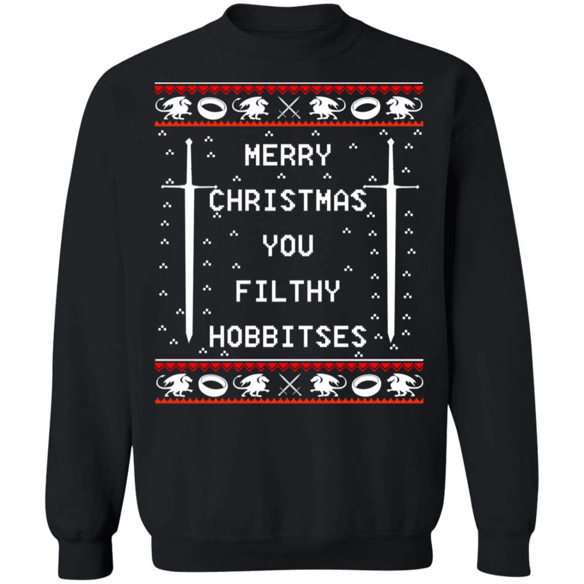 Merry Christmas you filthy hobbitses Christmas sweater - Rookbrand