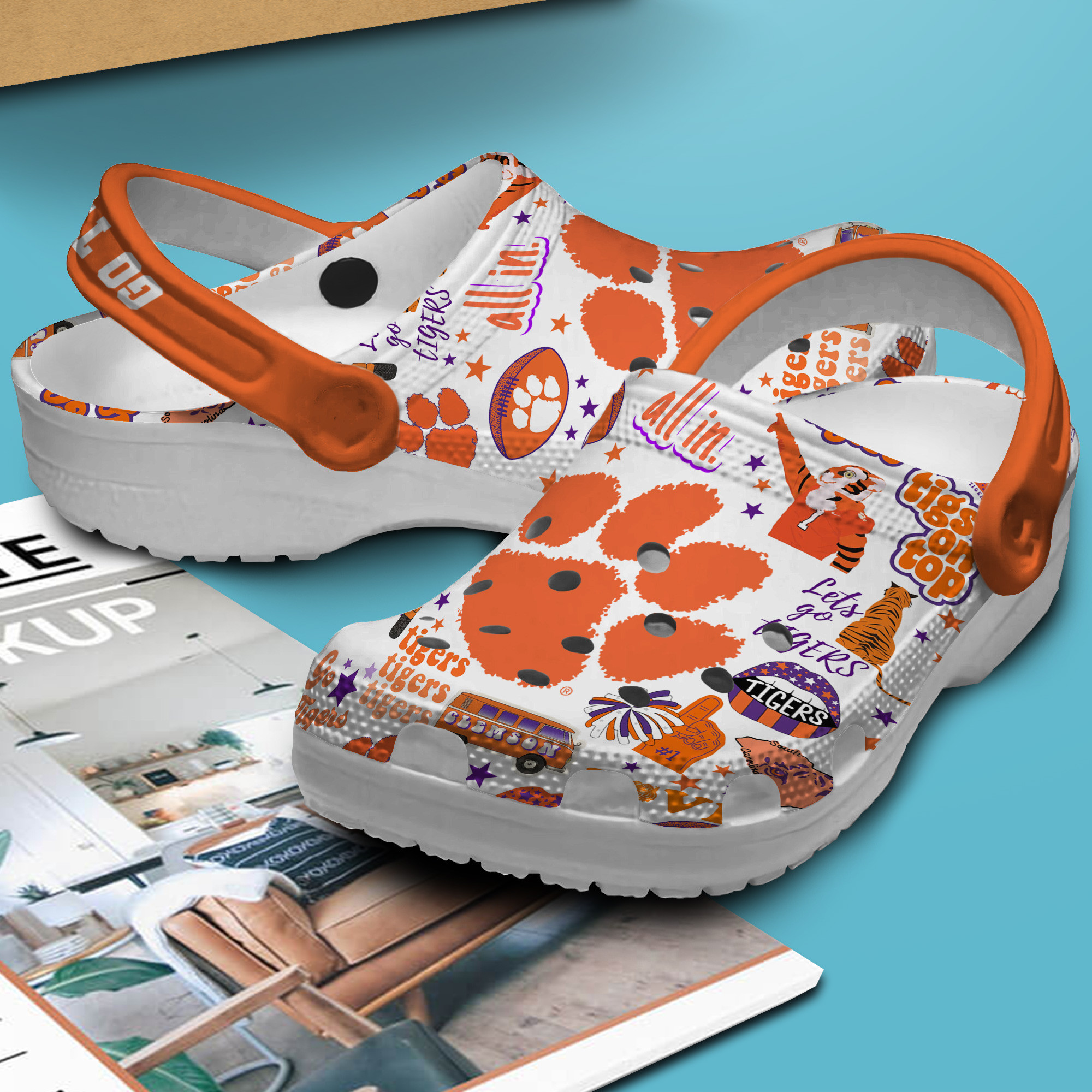 Clemson Tigers NCAA Sport Crocs Crocband Clogs Shoes Comfortable For ...