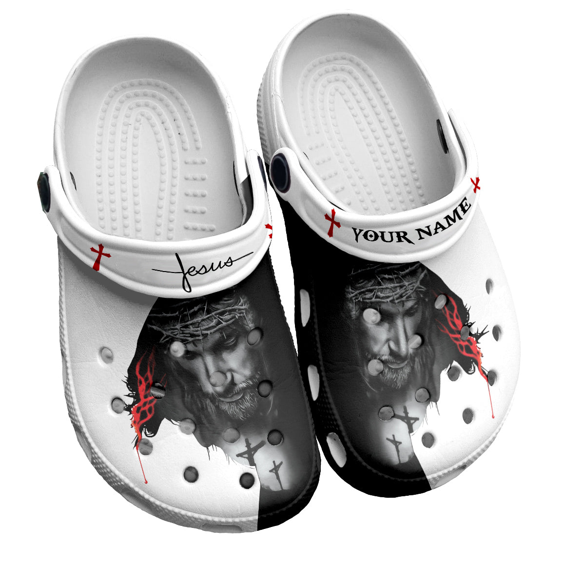 Jesus Lion Portrait Crocs Crocband Clogs Shoes Lion Of Judah ...