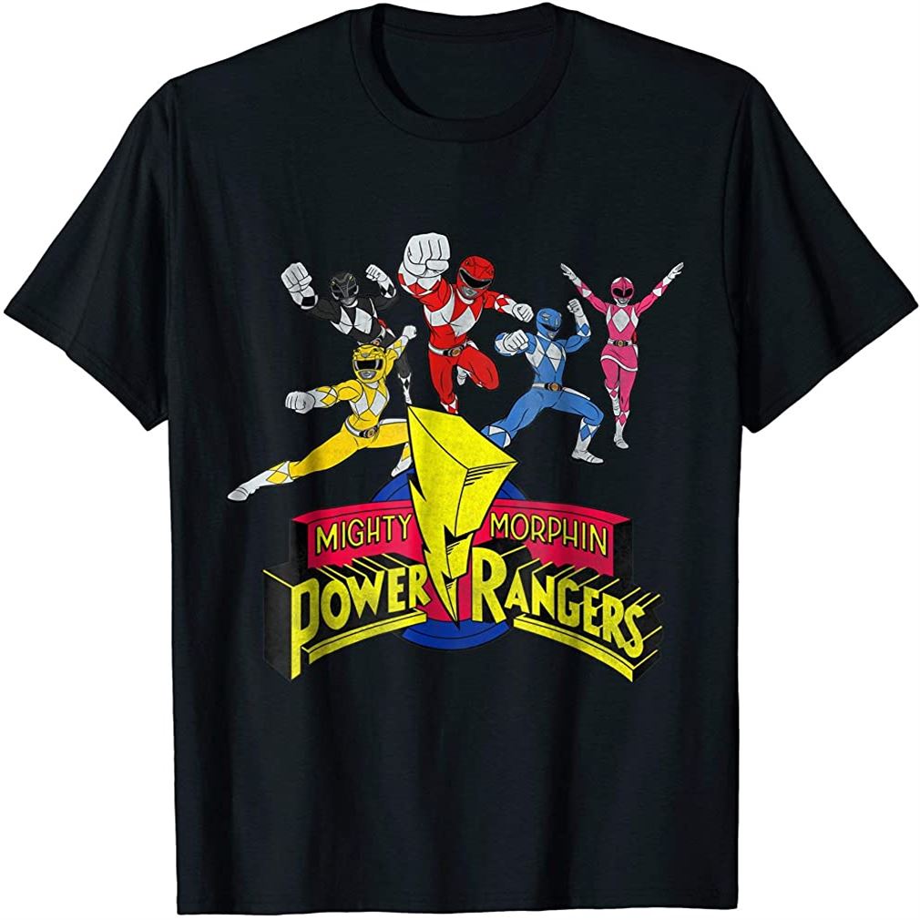 Mighty Morphin Power Rangers Group T-shirt Plus Size Up To 5xl - Rookbrand